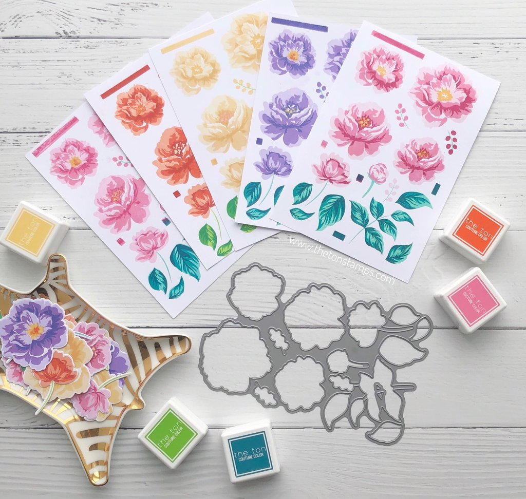 Peony Memories Clear Layered Stamp Set for Cardmaking - The Ton – My ...